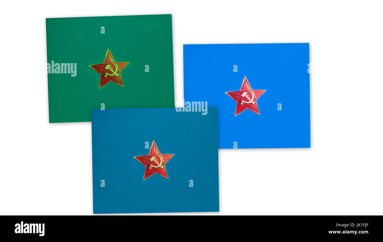 Three Soviet (ussr) stars collage Stock Photo - Alamy