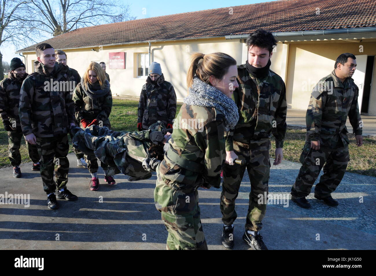 Students from IDRAC - Higher Commercial School - attend military period ...