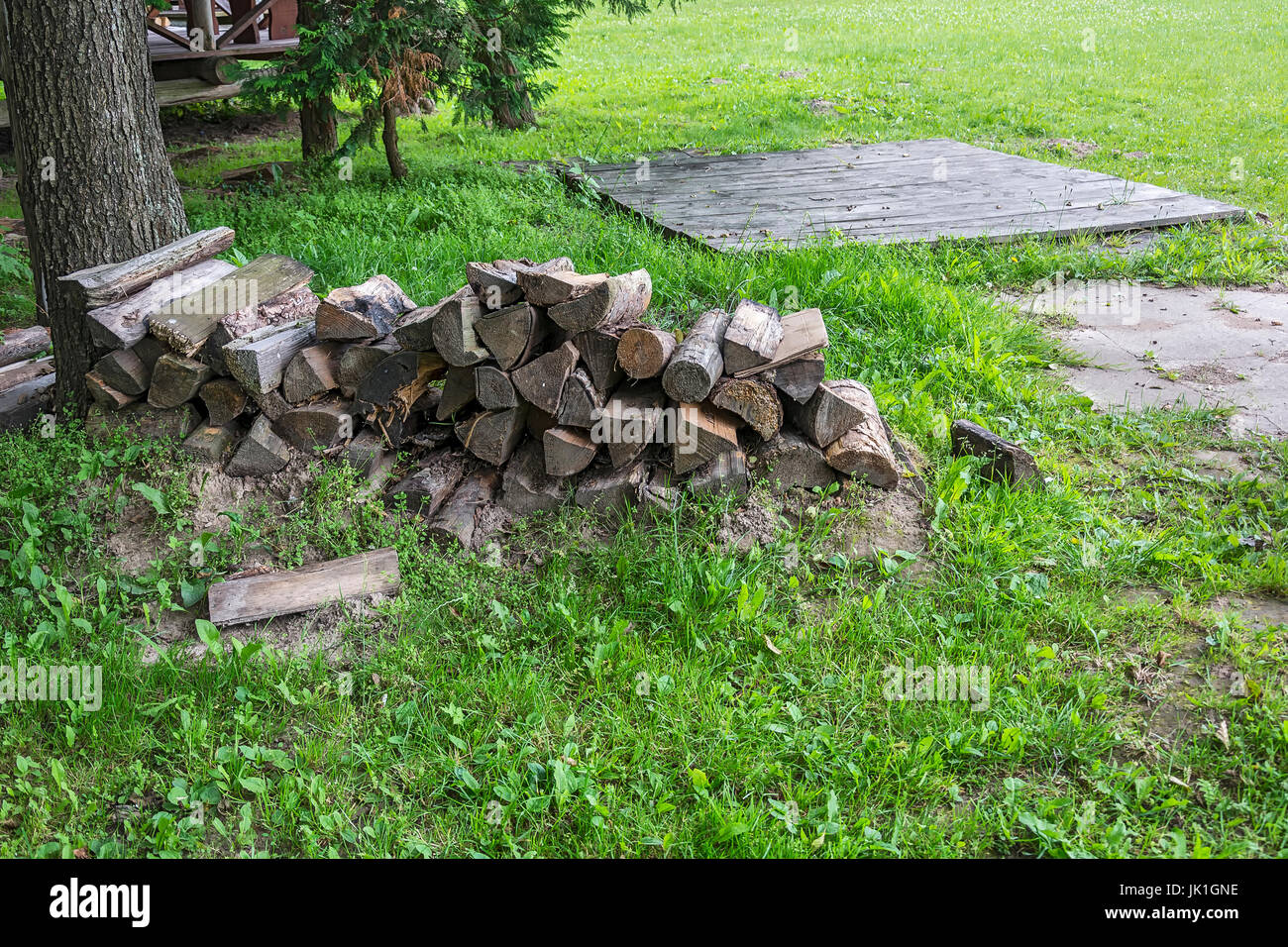 Stack firewood on farm hi-res stock photography and images - Alamy