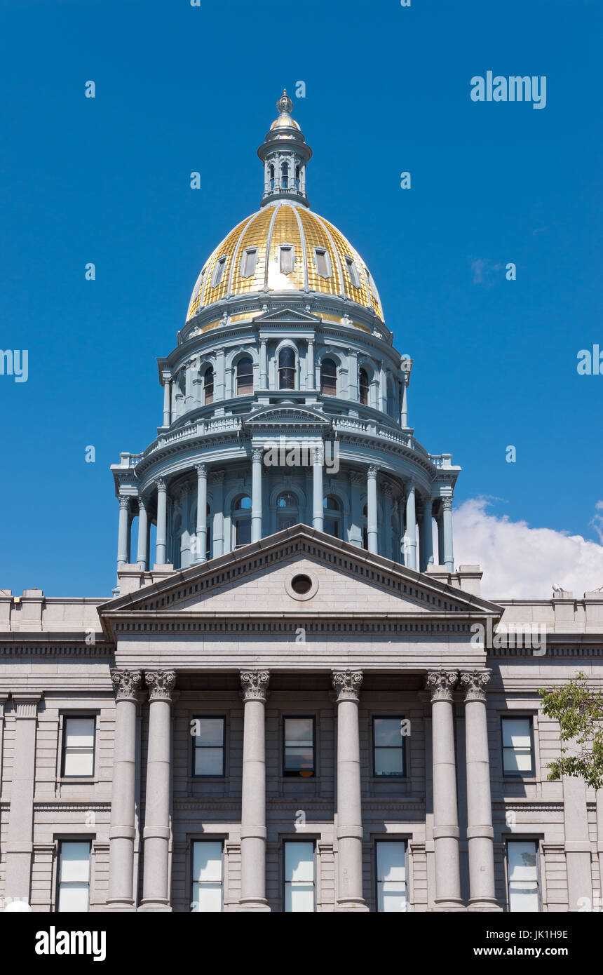landmark colorado state capitol building dome and portico of beaux arts ...