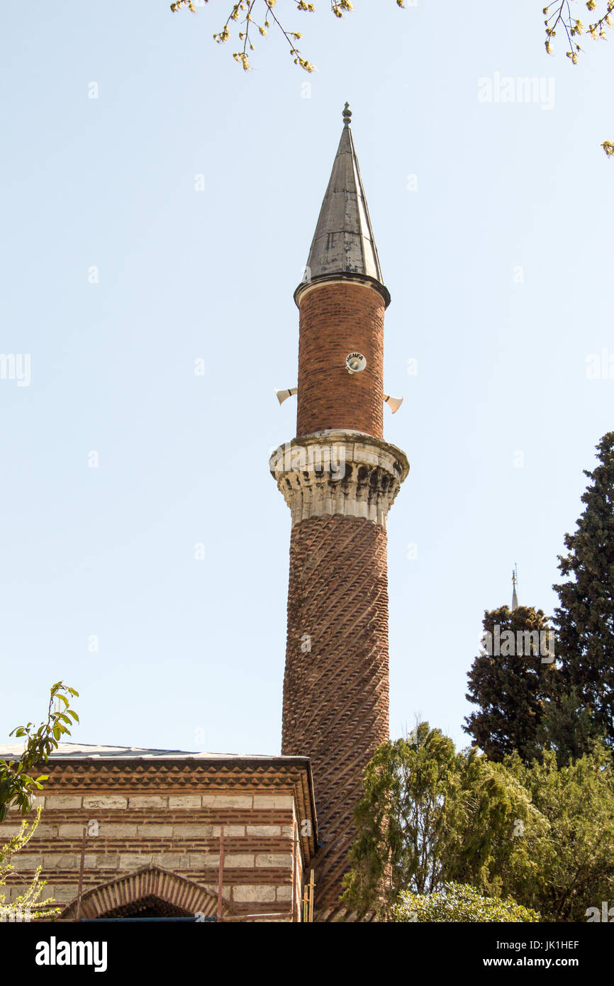 Minaret of an Ottoman style mosque Mosques in view Stock Photo - Alamy