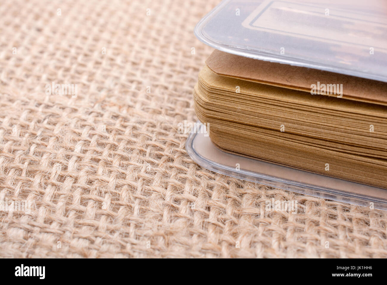 brown color notebook placed on a canvas background Stock Photo - Alamy