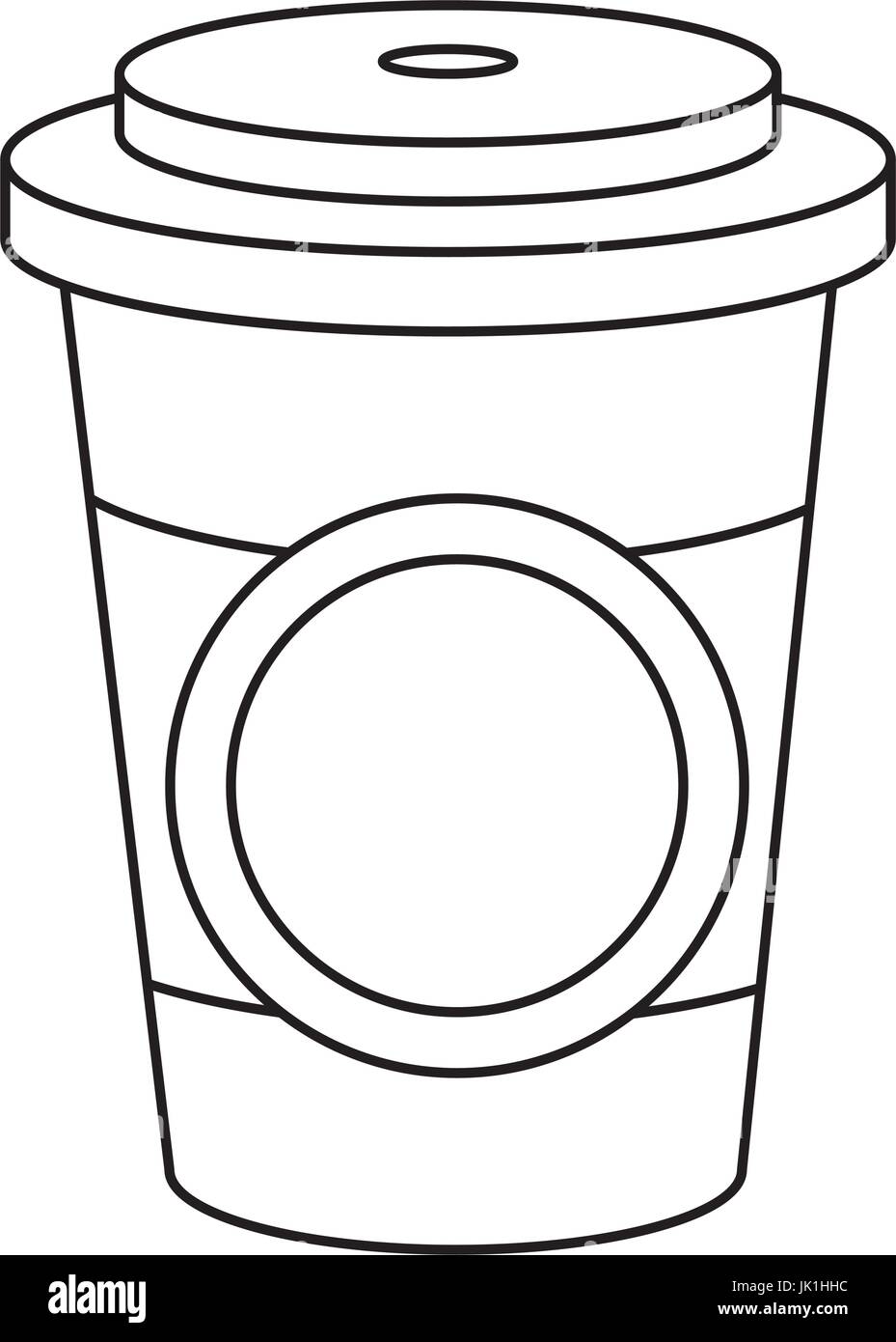 coffee in plastic cup vector illustration design Stock Vector Image ...