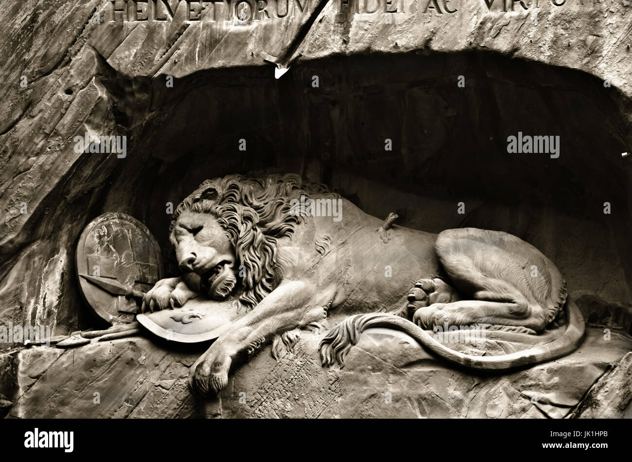 Dying lion monument hi-res stock photography and images - Alamy