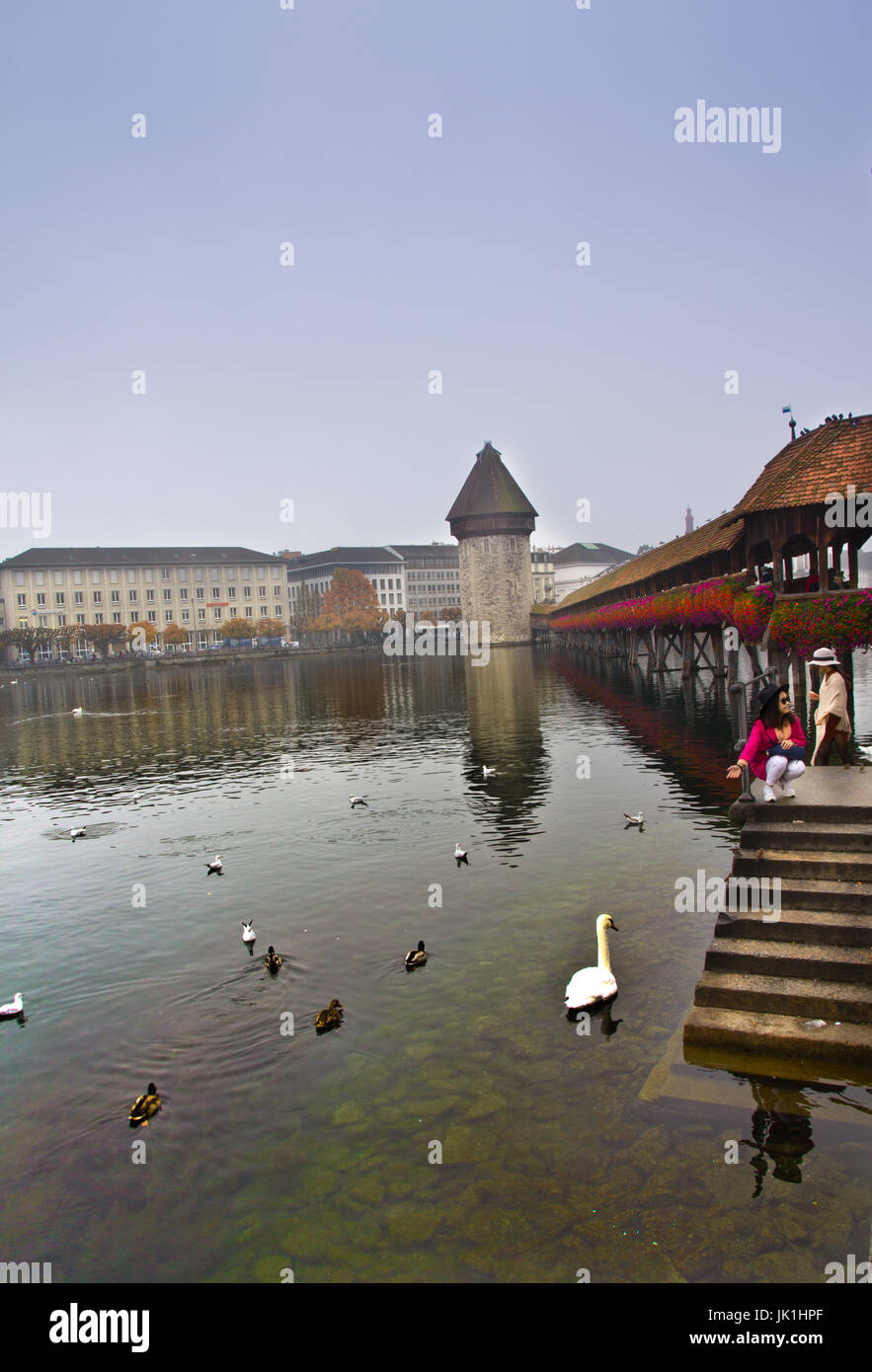 Chapel bridge painting hi-res stock photography and images - Alamy