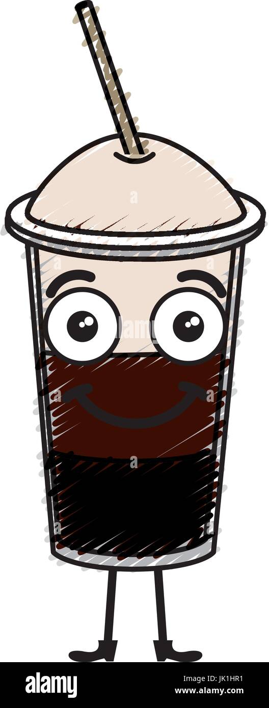 Kawaii coffee cup ice Cut Out Stock Images & Pictures - Alamy