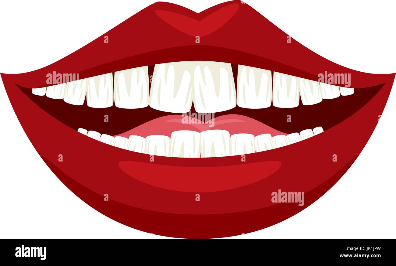 mouth smiling icon over white background vector illustration Stock ...