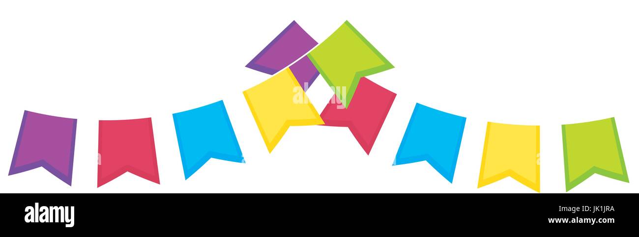 decorative pennants icon over white background vector illustration ...