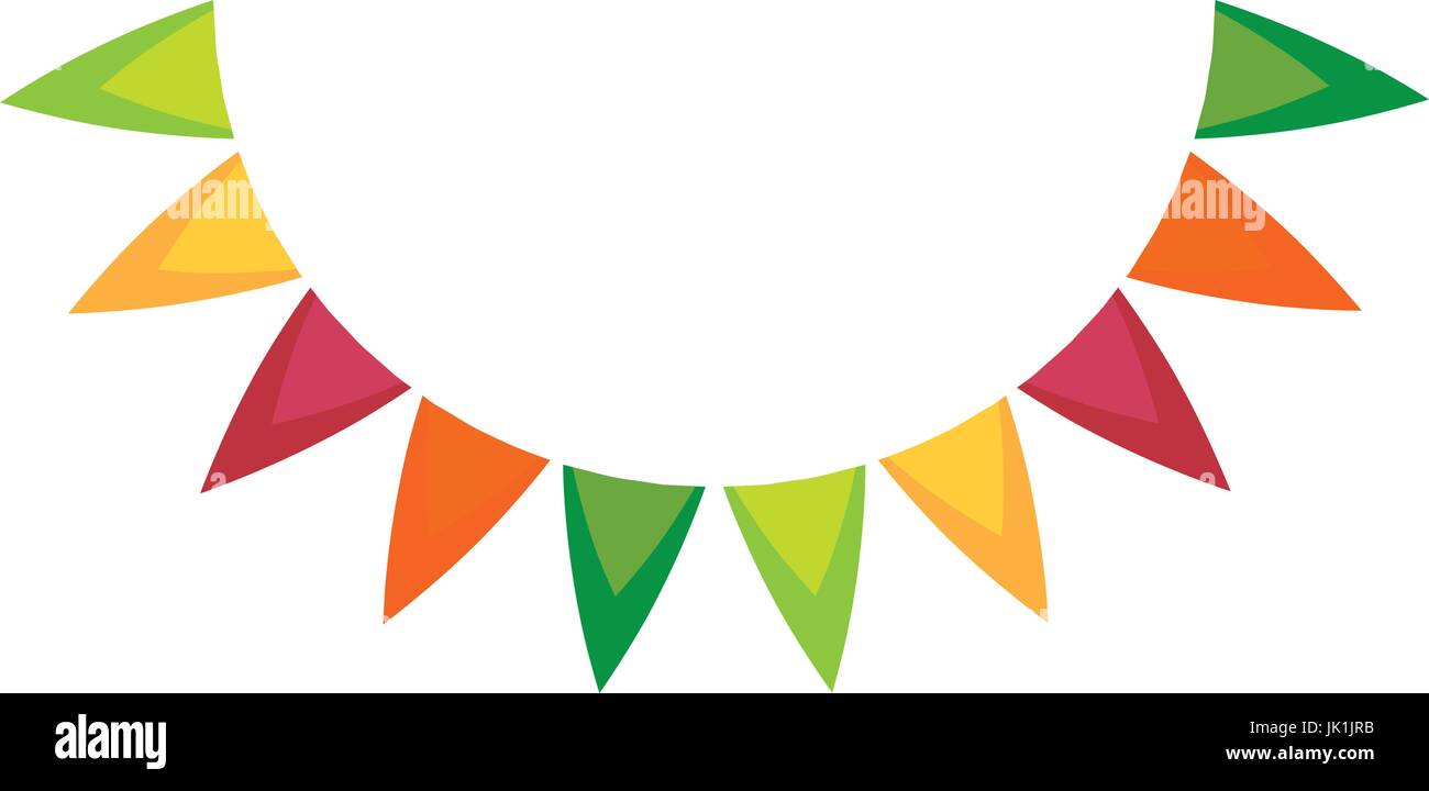 decorative pennants icon over white background vector illustration ...