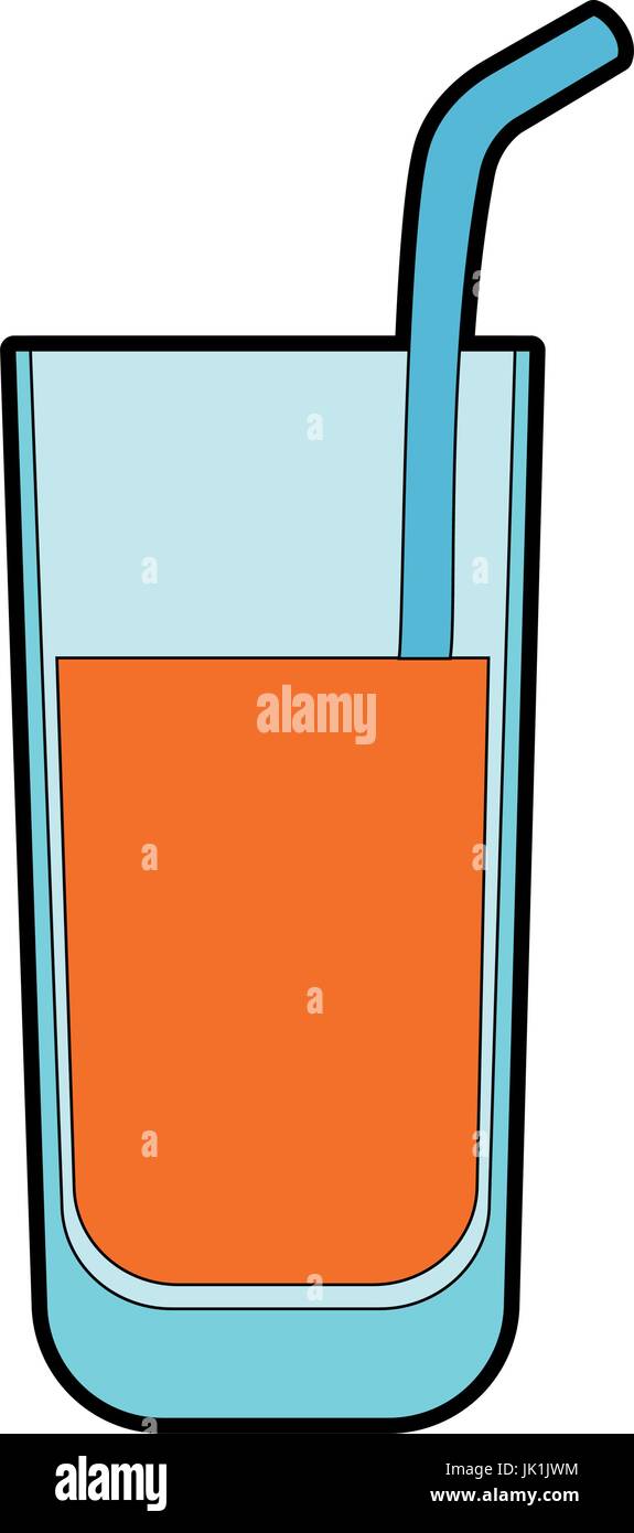 glass with orange juice icon over white background vector illustration ...