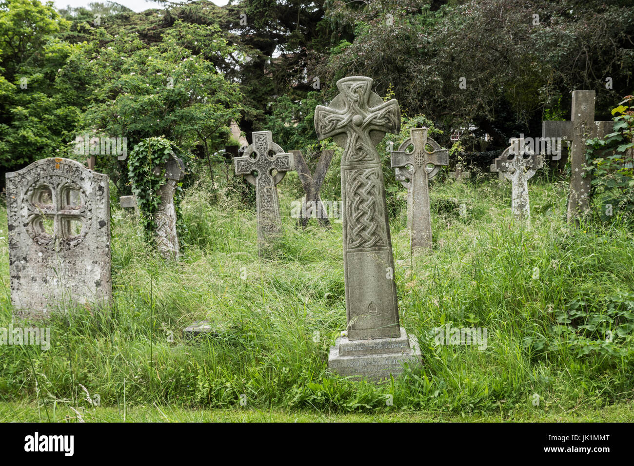 Memorials in Holywell Cemetery, Oxford, England, UK. United Kingdom ...