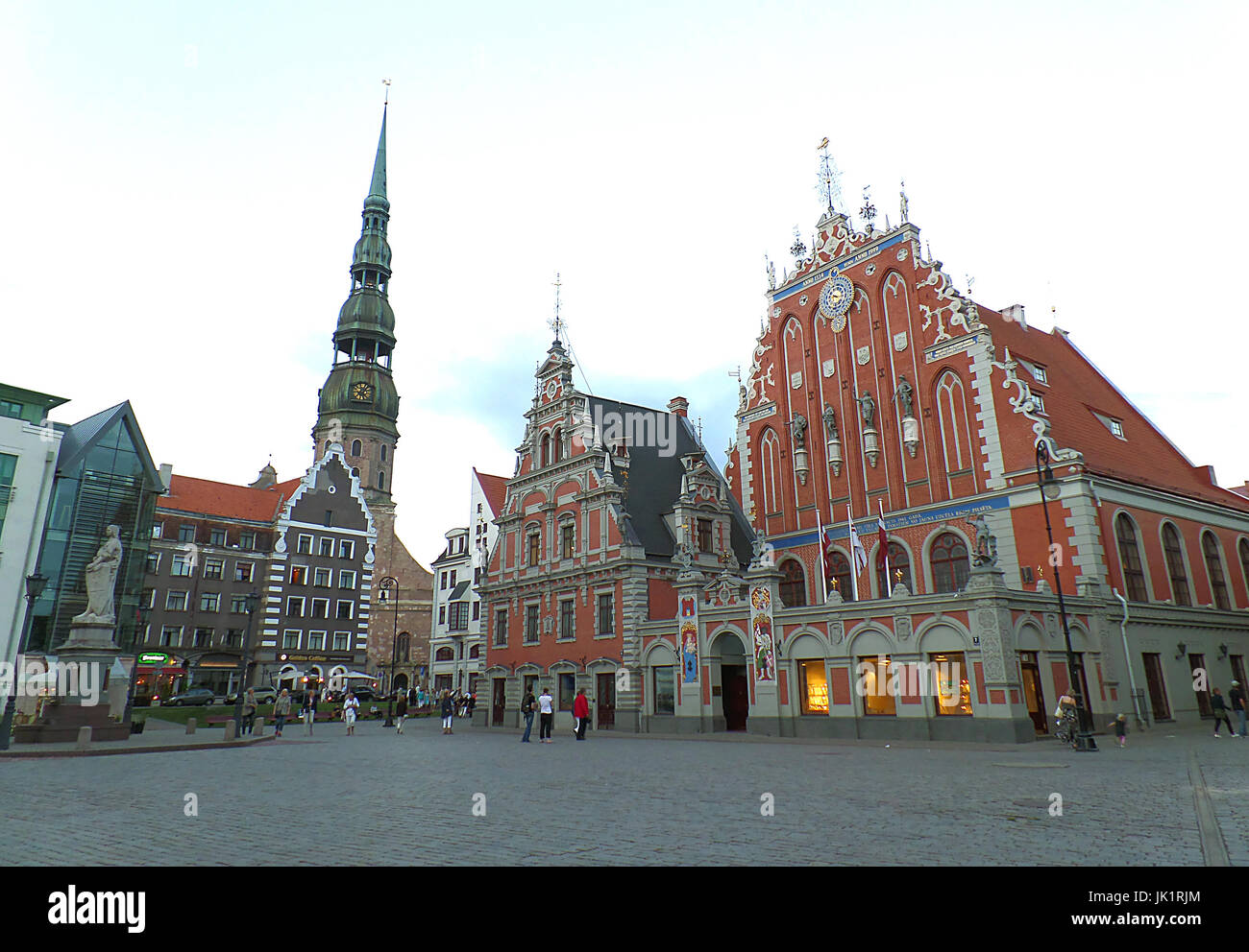 Gorgeous Architecture at the Historical Center of Riga in the evening ...