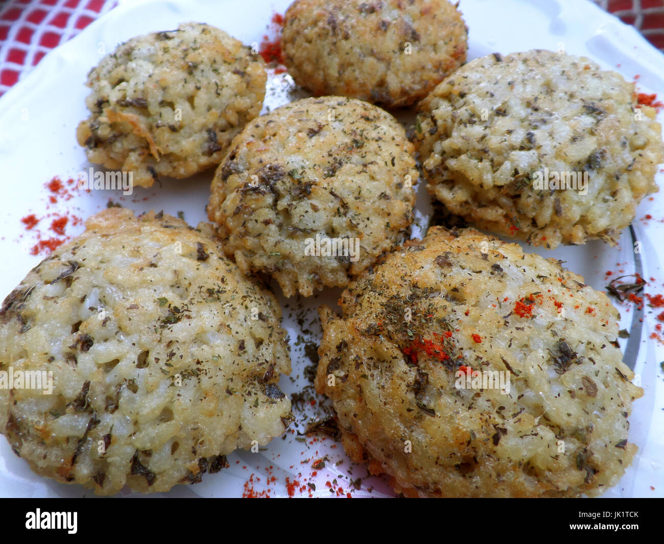 Qifqi, Traditional Albanian Deep-fried Rice and Egg with Herb ...