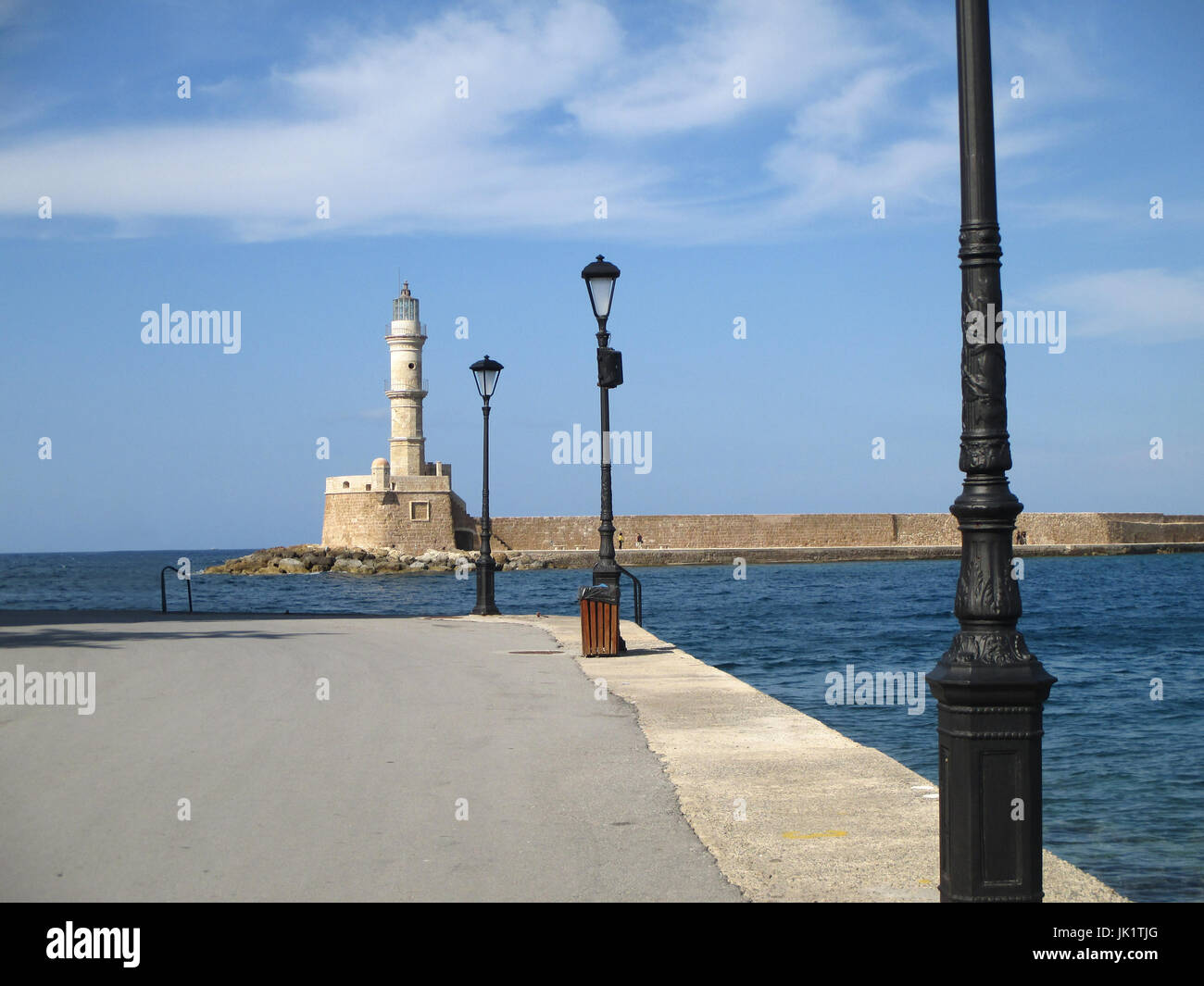 Historic Venetian Lighthouse of Chania, View from Chania Old Port on ...
