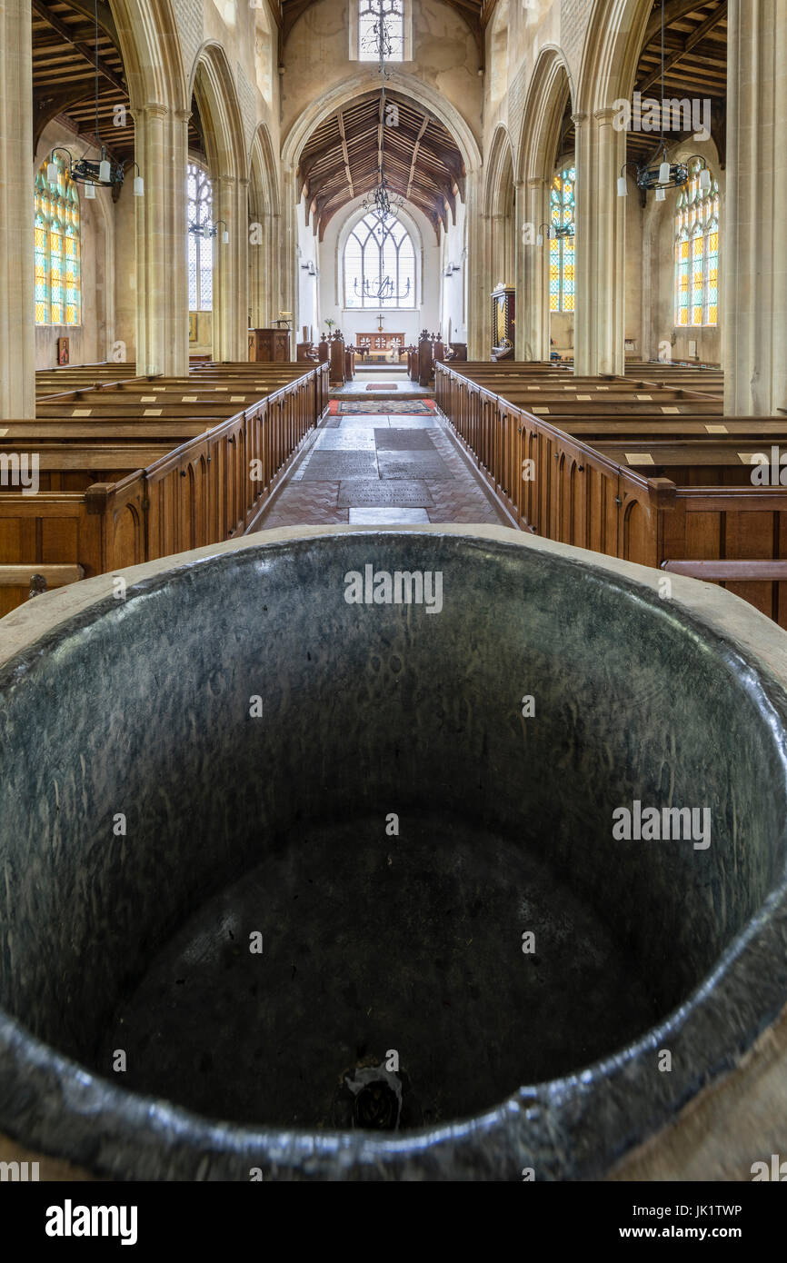 Interior view of St Mary the Virgin Church in Wiveton, Norfolk Stock ...