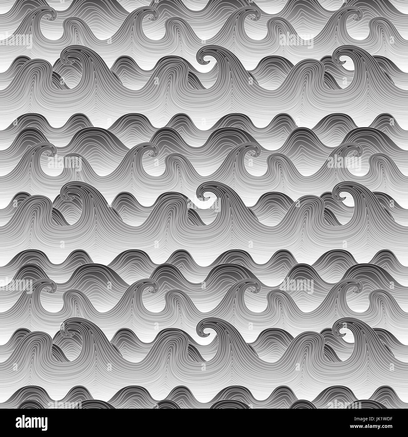 Seamless wavy pattern. Vector illustration pattern wave river vector ...