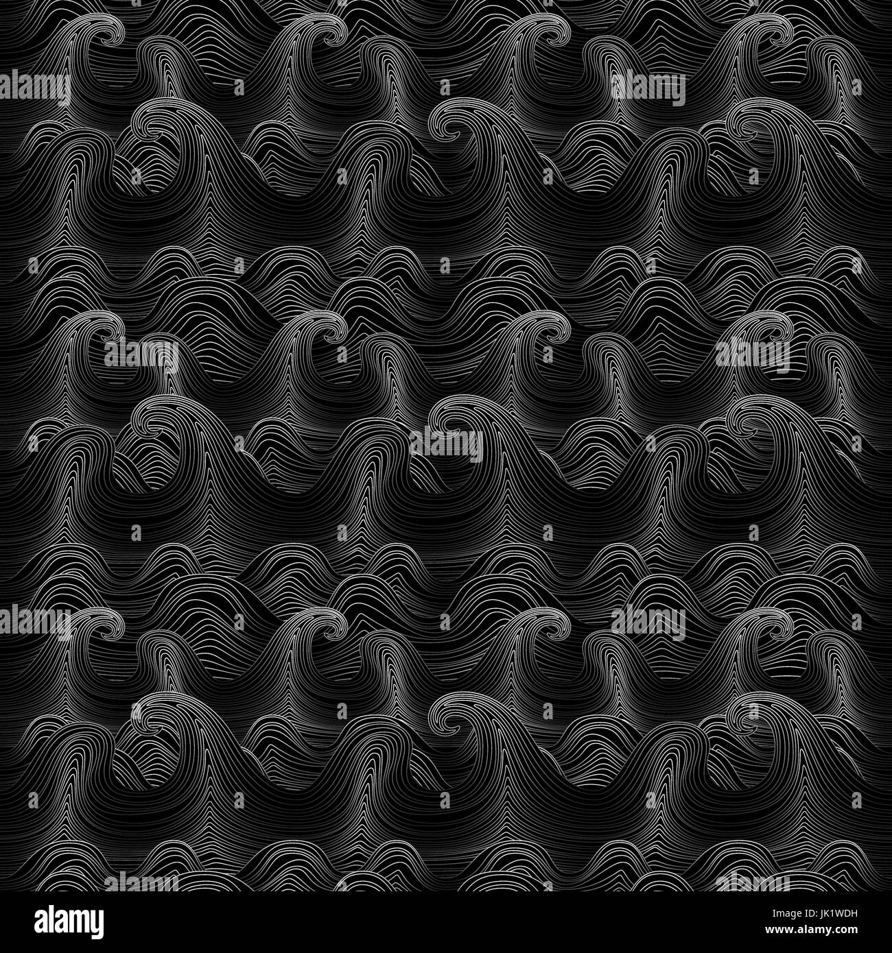 Seamless wavy pattern. Vector illustration pattern wave river vector ...