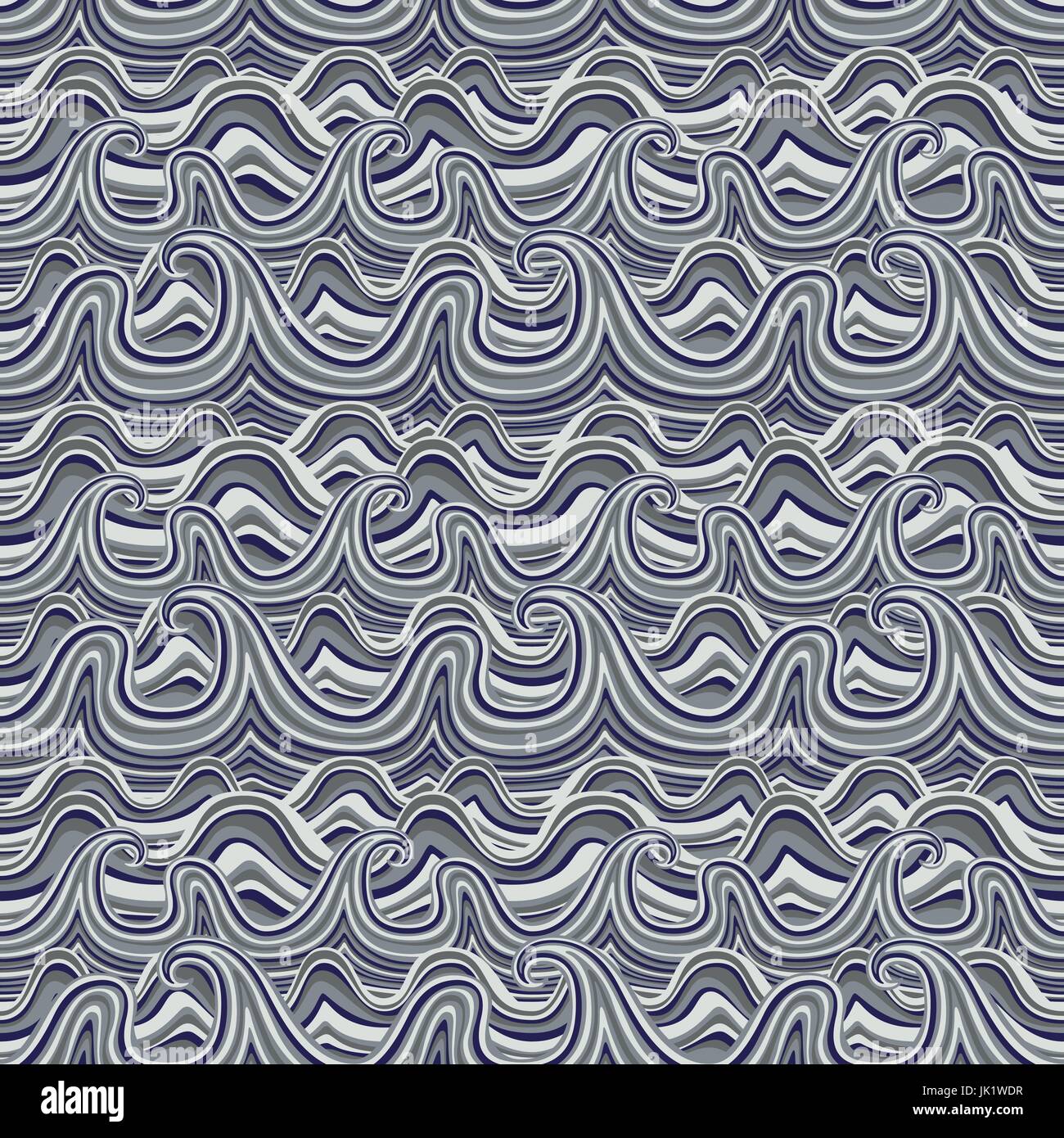 Seamless wavy pattern. Vector illustration pattern wave river vector ...
