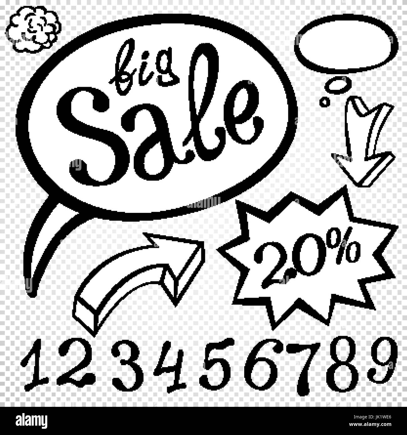 Abstract sale background, vector illustration big number Stock Vector ...