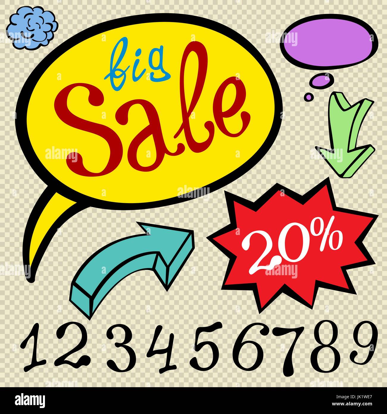 Abstract sale background, vector illustration big number color Stock ...