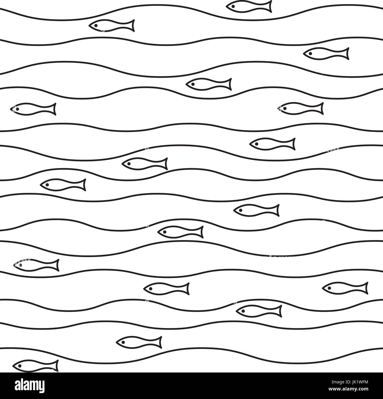 Tidal wave cartoon Black and White Stock Photos & Images - Alamy