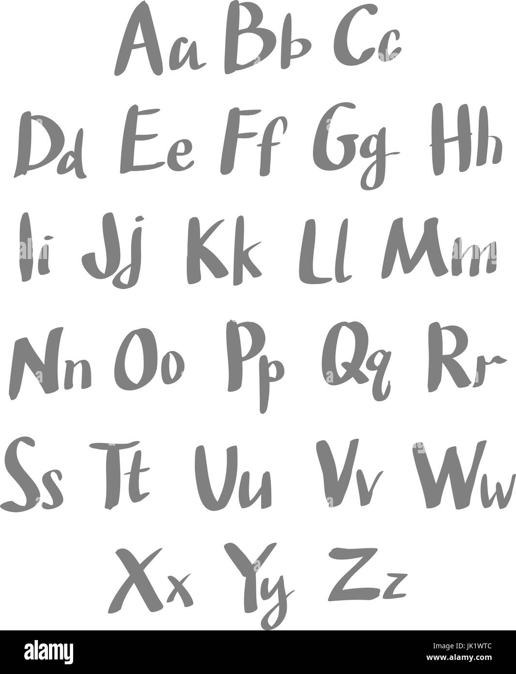 Alphabet letters. Hand drawn illustration by inc. Vector art Stock ...