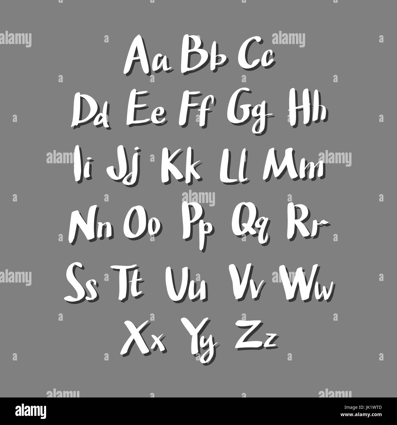 Alphabet letters. Hand drawn illustration by inc. Vector art Stock ...