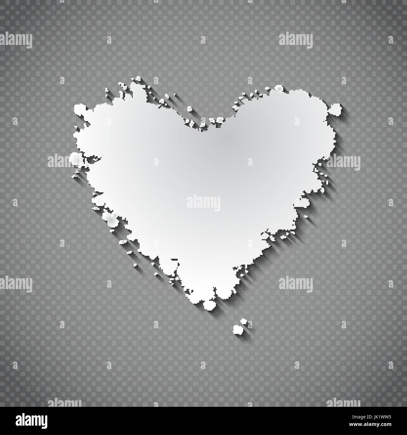 heart with shadow on a grey background art Stock Vector Image & Art - Alamy