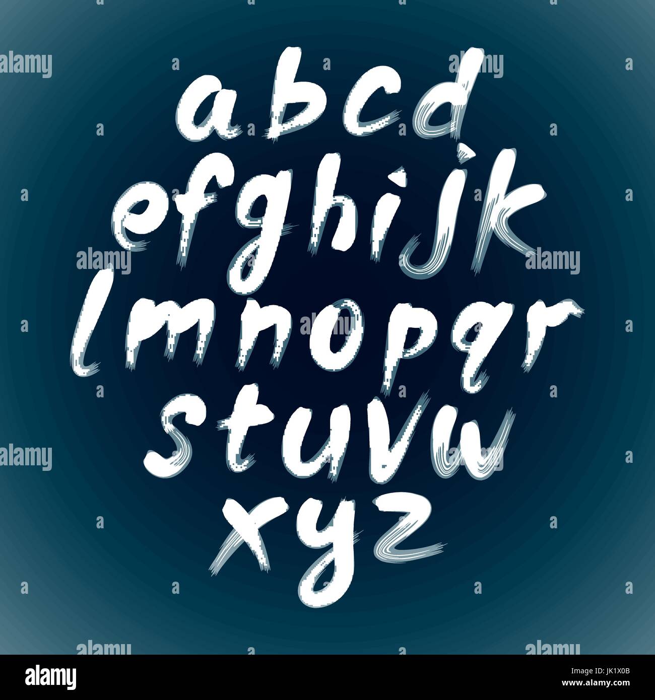 Trendy hand drawing alphabet, vector illustration. art Stock Vector ...