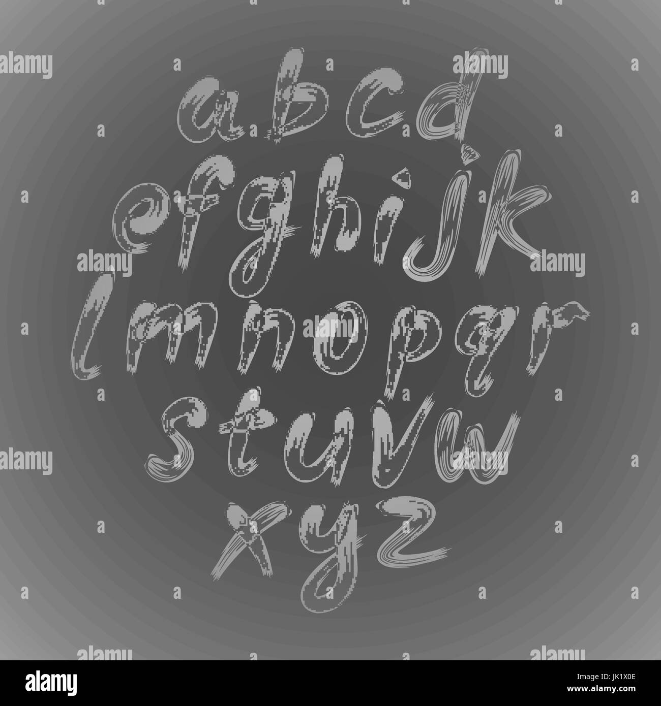 Trendy hand drawing alphabet, vector illustration. art Stock Vector ...
