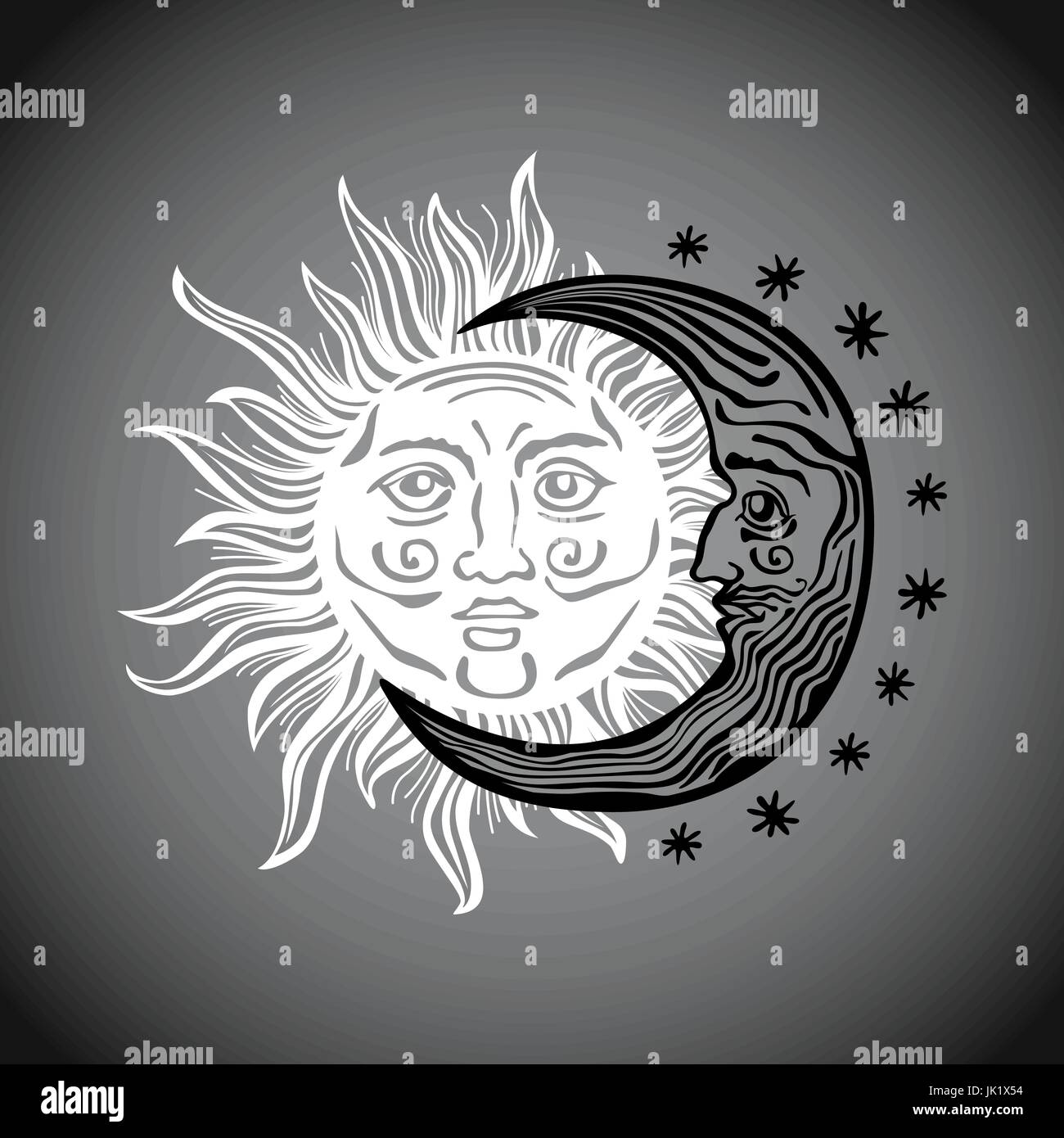 Easy Sun And Moon Drawing