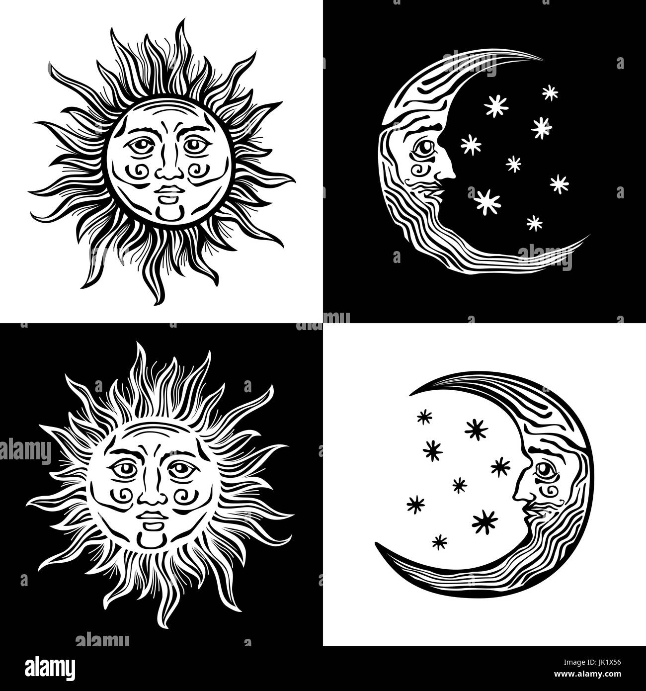 Solid Black Sun Tattoos