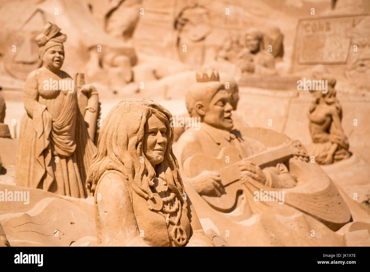 the Sand City or Sand Sculpture Festival FIESA at the Village of Pera ...