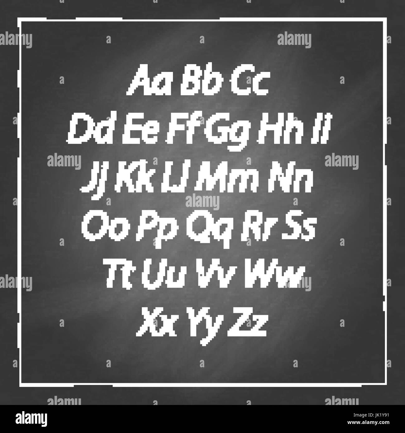 Vector illustration of chalk sketched characters on a blackboard ...