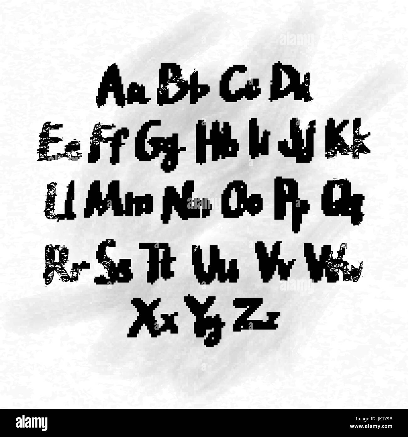 Hand drawn vector abc small letters art Stock Vector Image & Art - Alamy