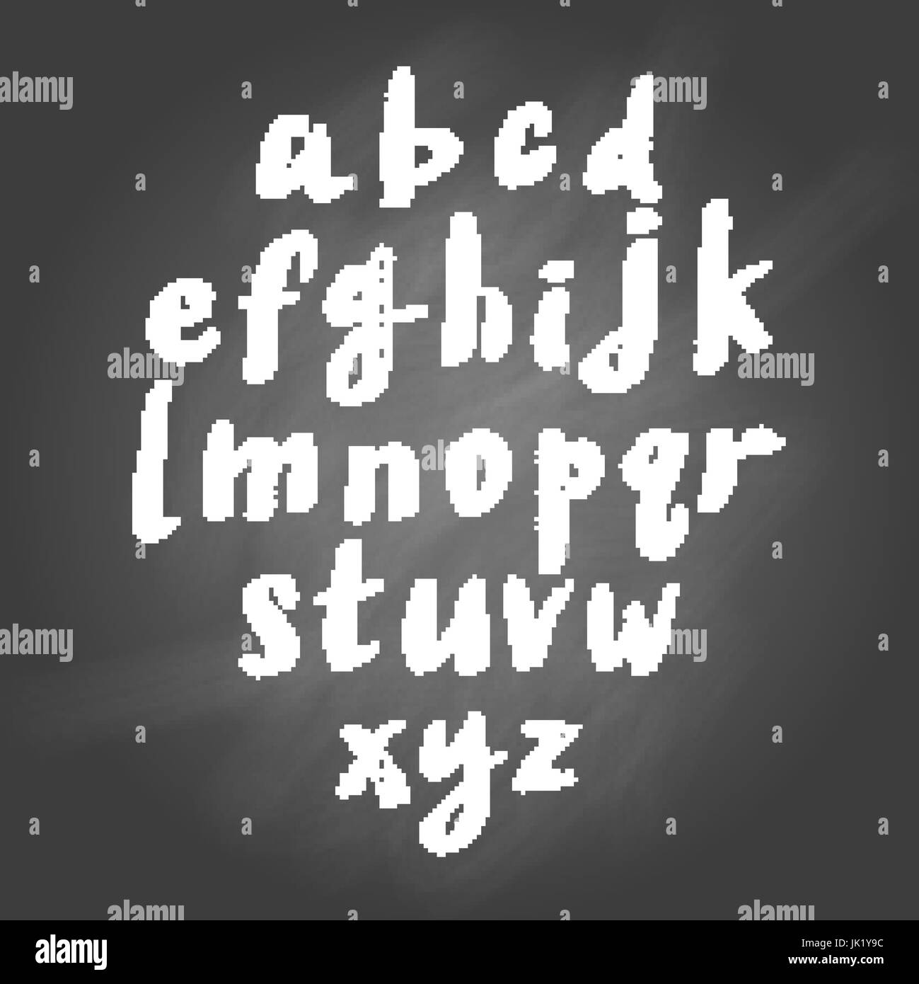 Vector illustration of chalk sketched characters on a blackboard ...