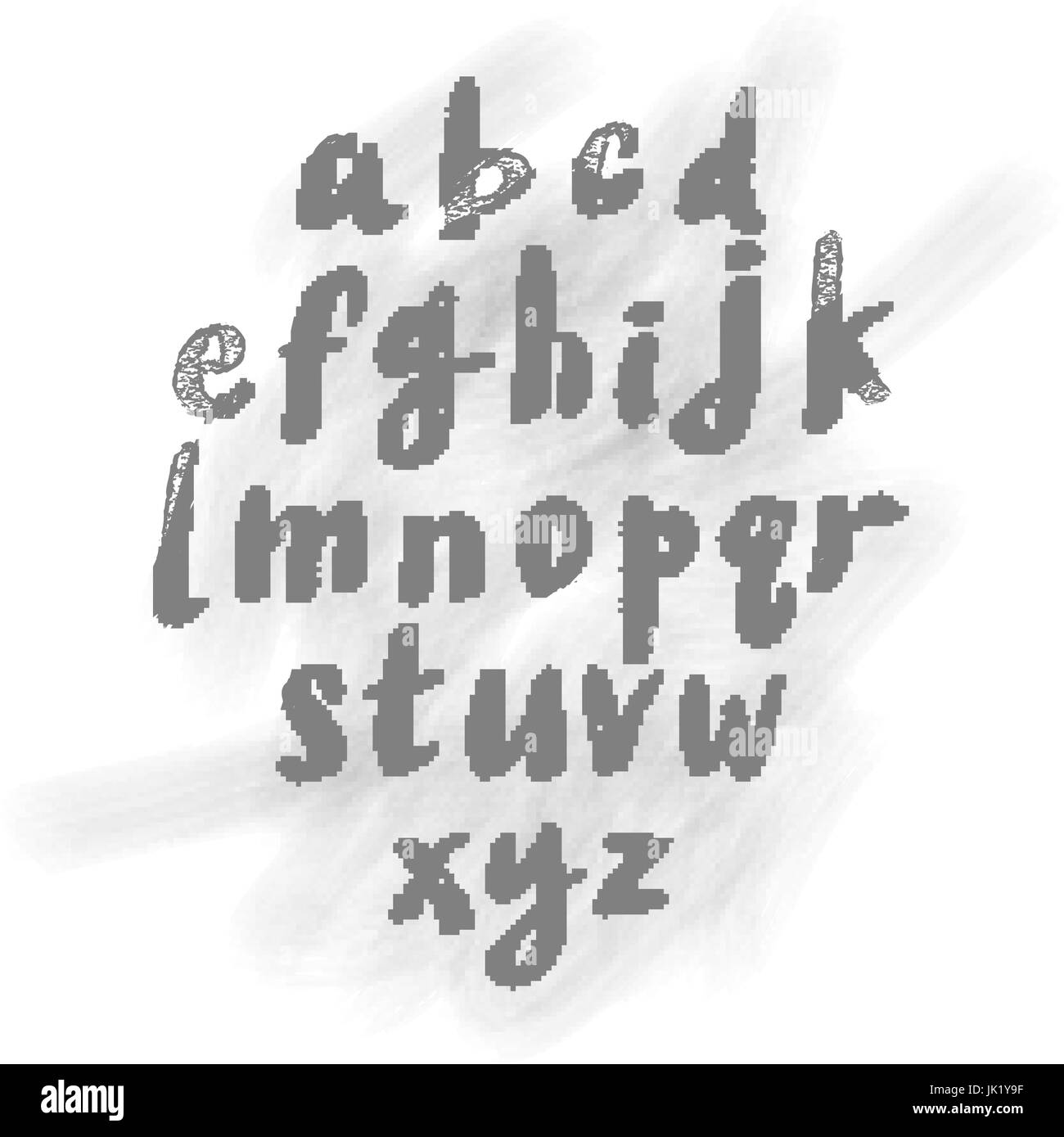 Hand drawn vector abc small letters art Stock Vector Image & Art - Alamy