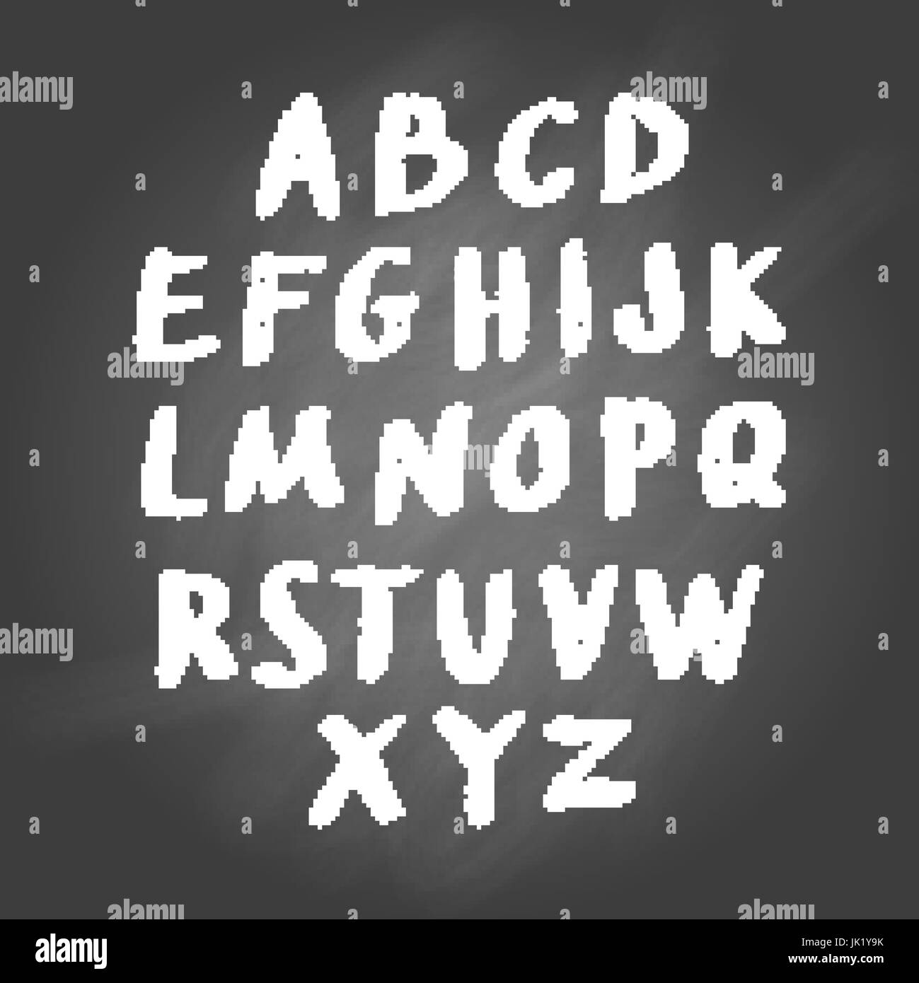 Vector illustration of chalk sketched characters on a blackboard ...