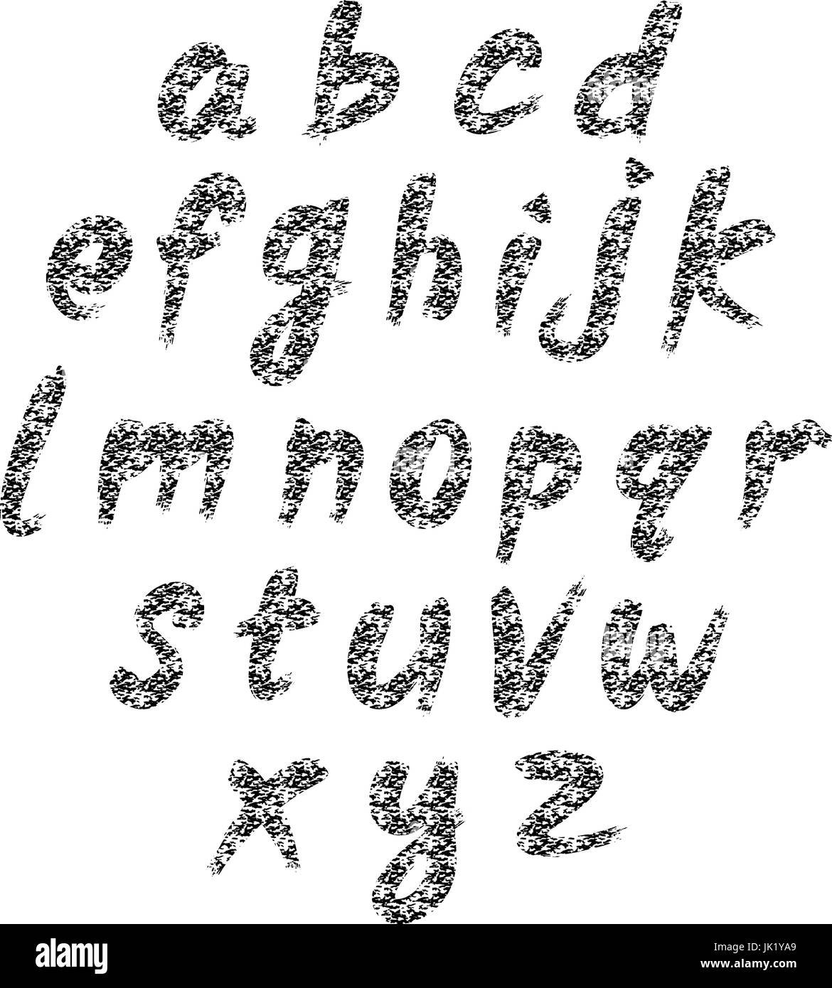 Hand drawn vector abc small letters art Stock Vector Image & Art - Alamy