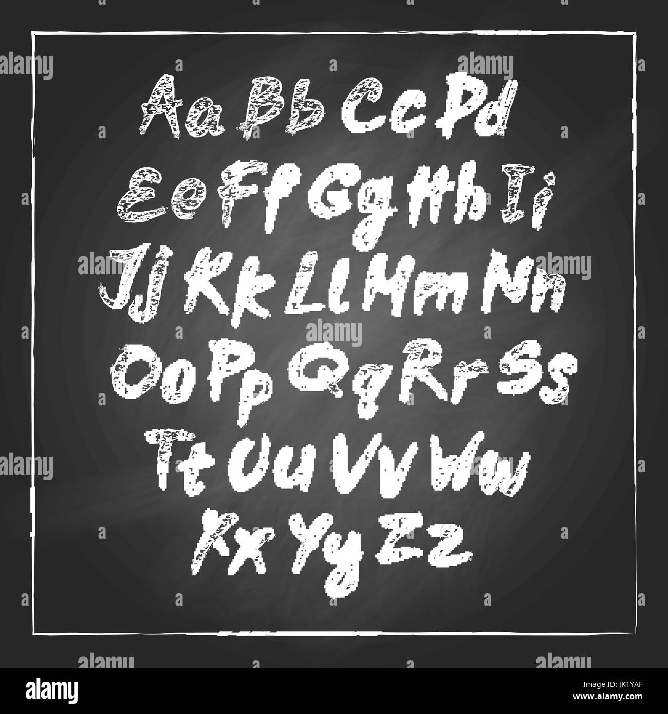 Vector illustration of chalk sketched characters on a blackboard ...