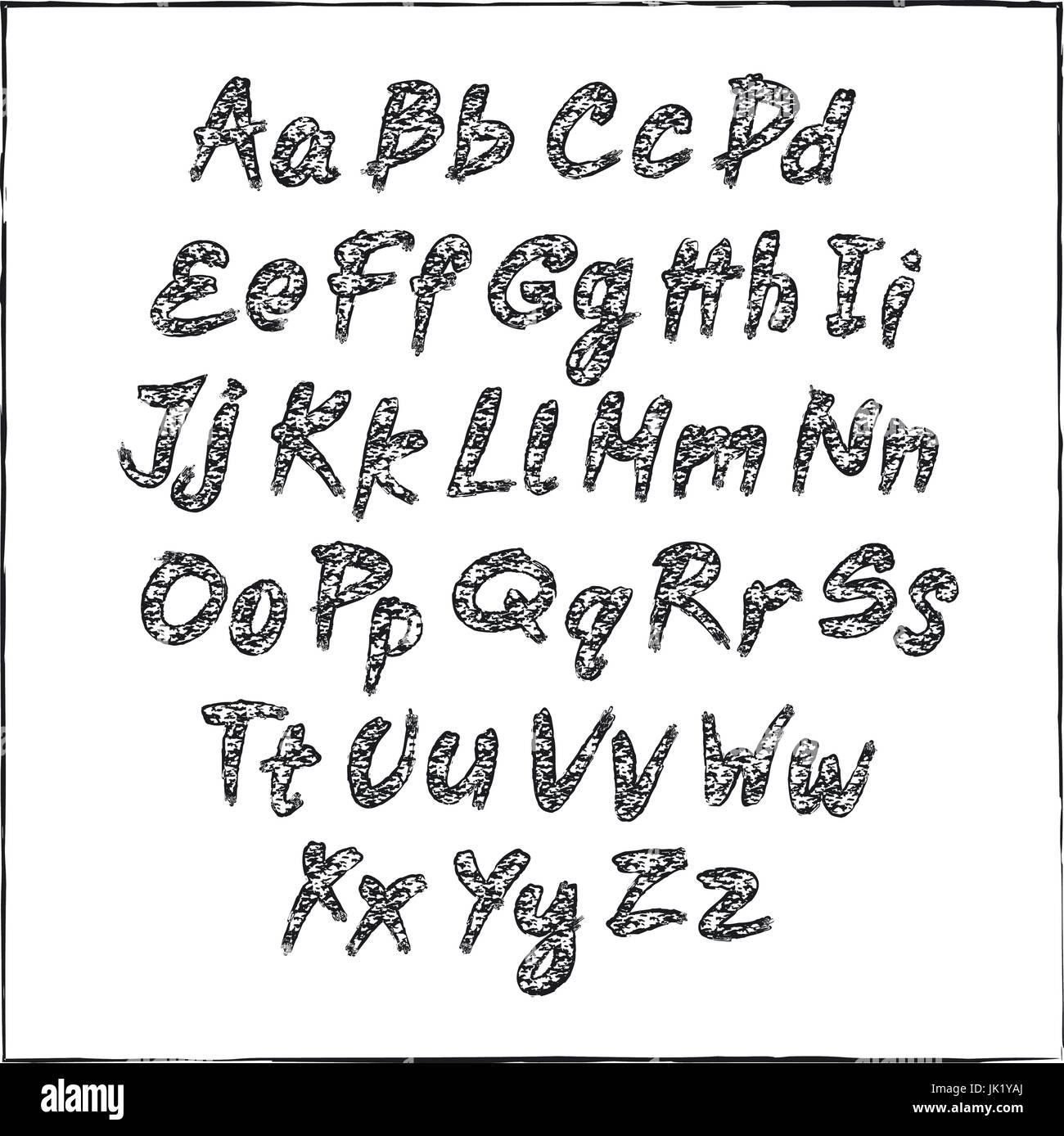 Hand drawn vector abc small letters art Stock Vector Image & Art - Alamy