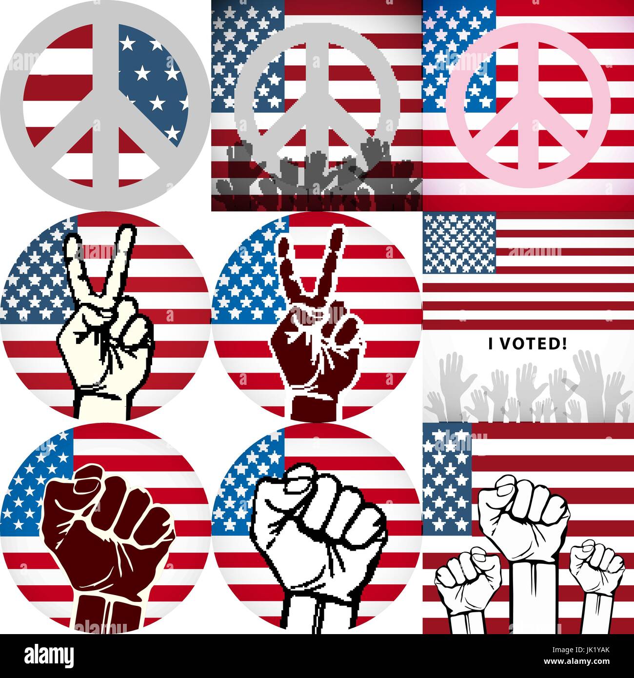 3d Vote pin with USA flag art vector symbol Stock Vector Image & Art ...