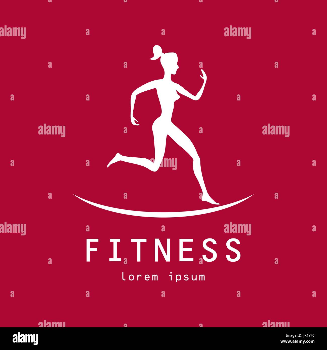 Fitness girl label - vector illustration art Stock Vector Image & Art ...