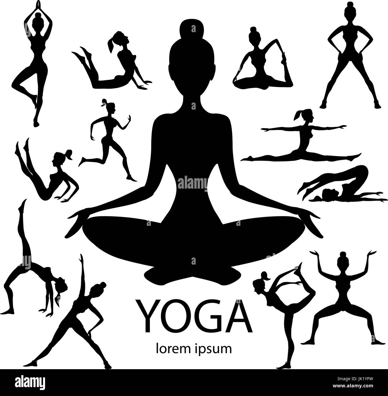 Yoga Poses Vector