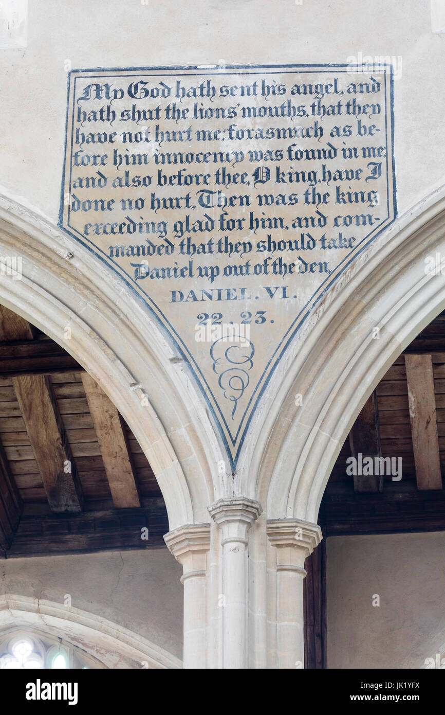Interior view of St Mary the Virgin Church in Wiveton, Norfolk Stock ...