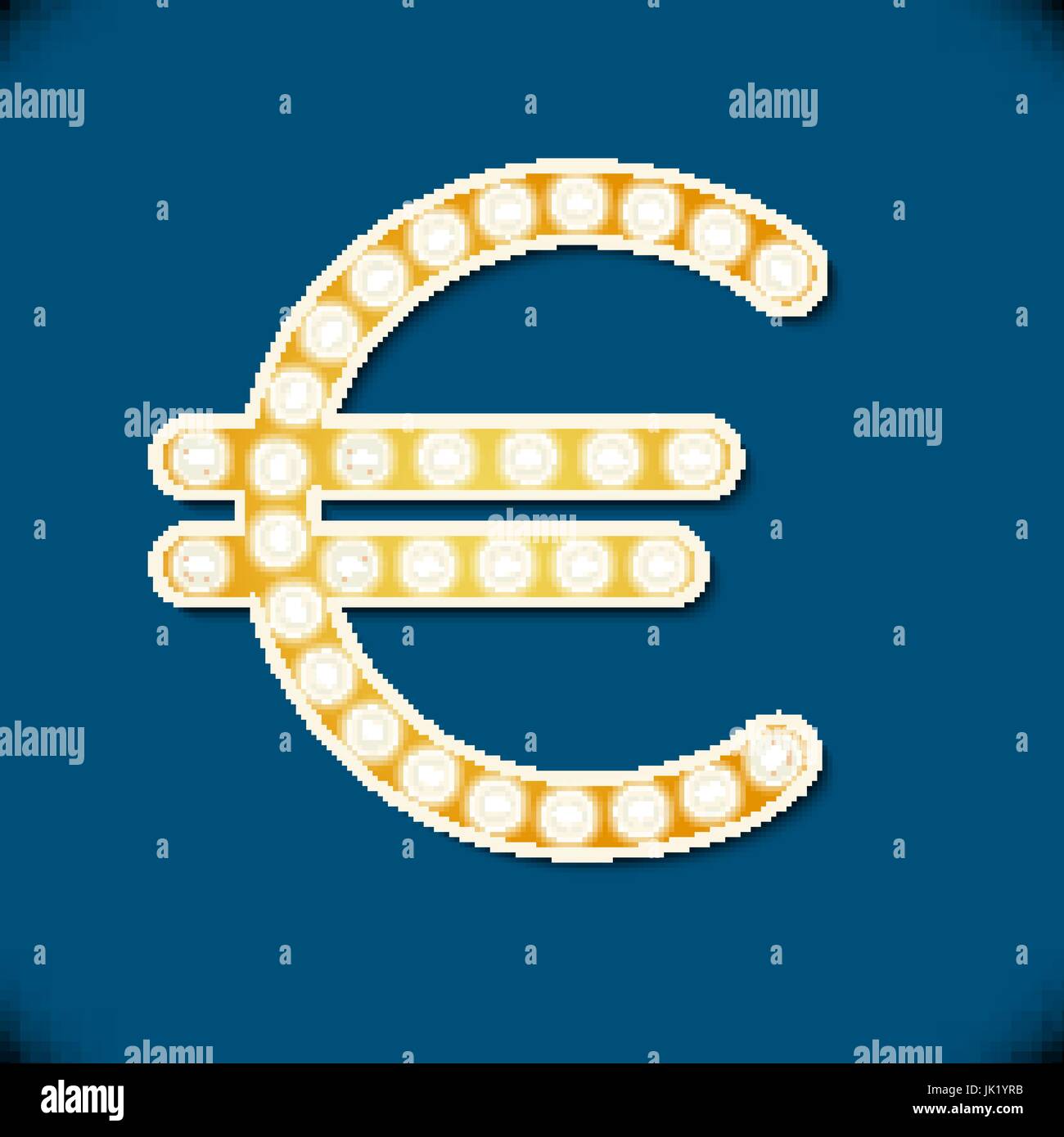 vector reflector light euro symbol art spot flash icon Stock Vector ...