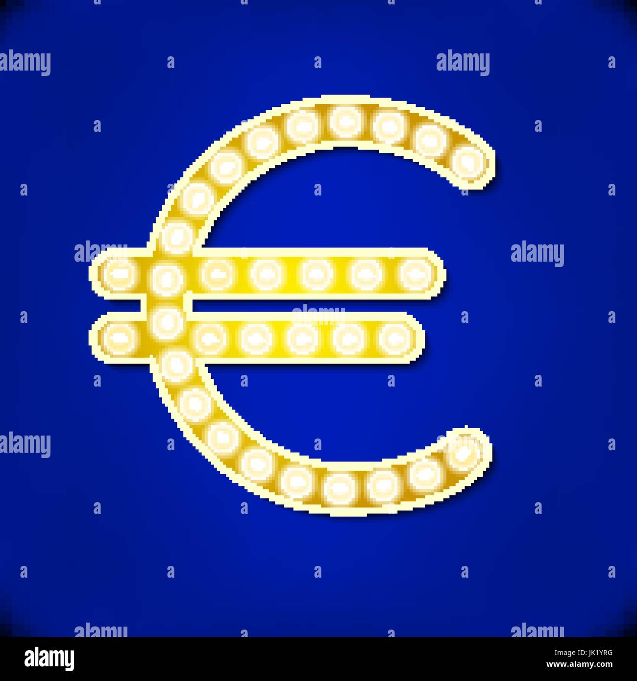Glowing Light Bulb Euro Symbol Stock Photos & Glowing Light Bulb Euro ...