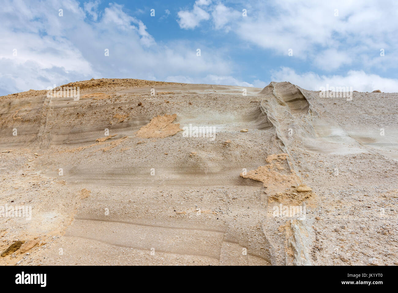 Beautiful volcanic beach with rocks in Sarakiniko on Milos island ...