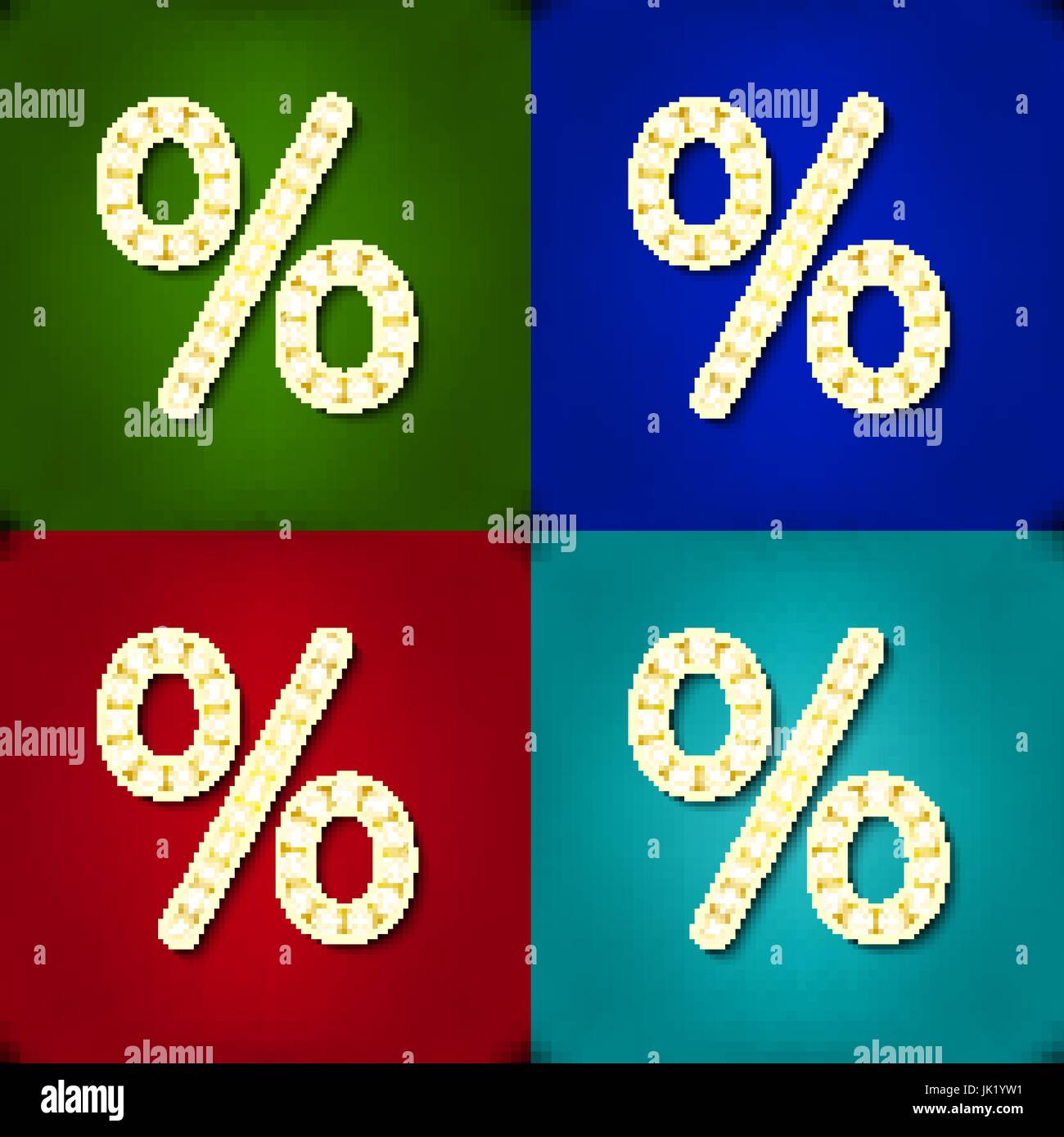 Volume icons symbol Percent sign . Colorful modern Style. art Stock ...