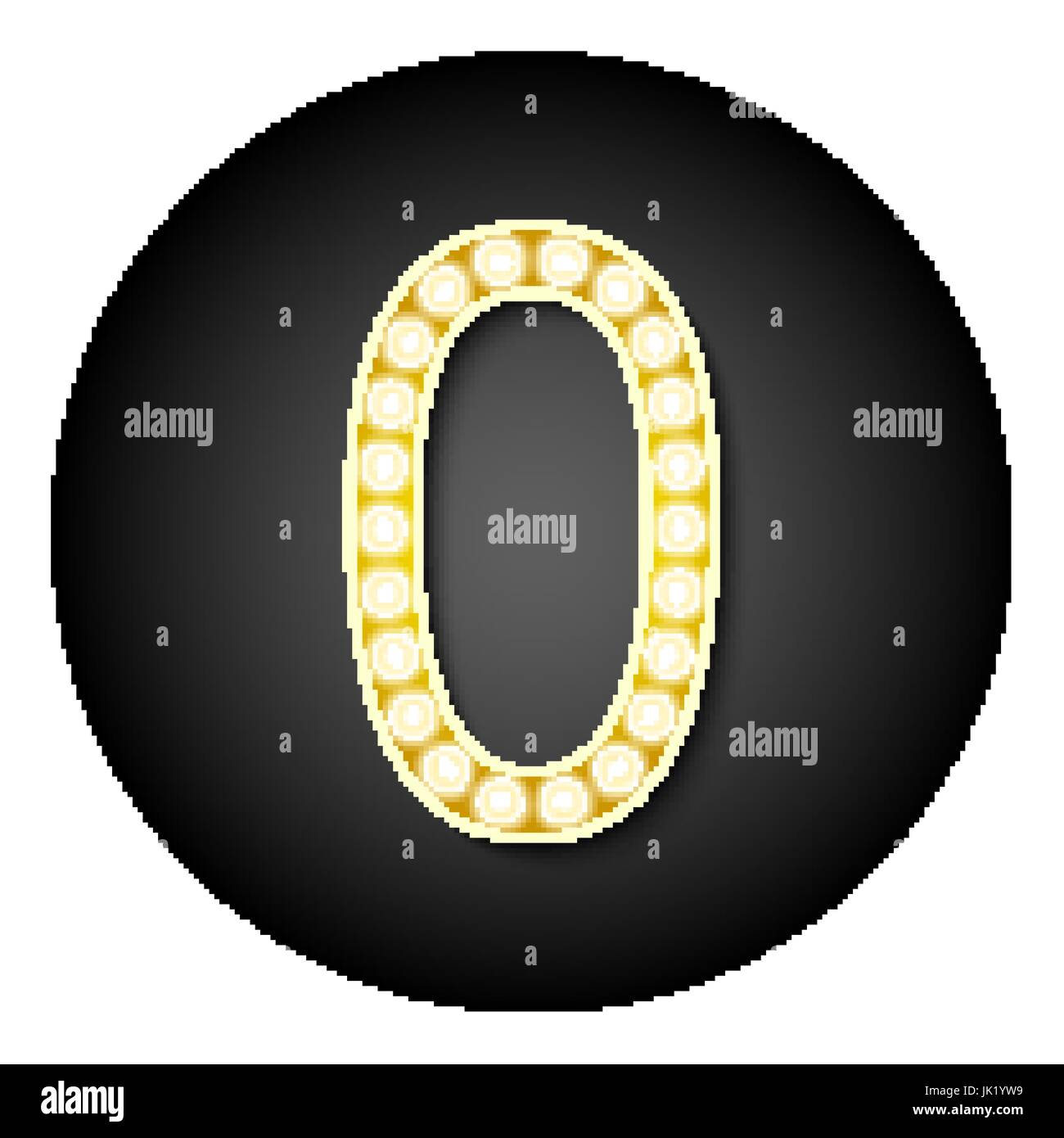 Image of a colorful orange LED set against a dark background Stock ...